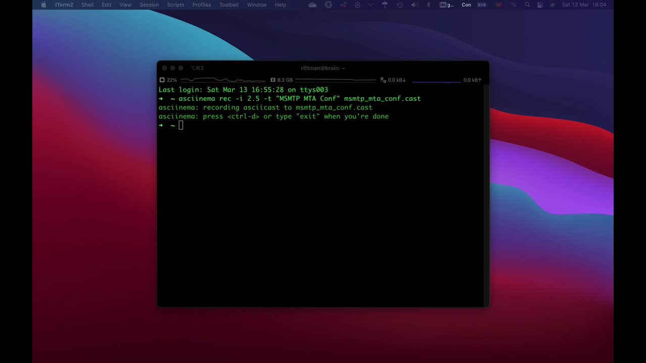 Gestor Educast - Educast Player: MSMTP Configuration